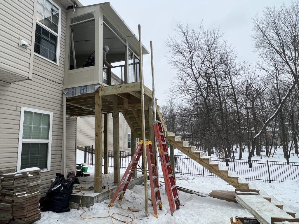 Hoffman Estates, IL Three Season Raised Sunroom Addition 2022 | Veteran ...